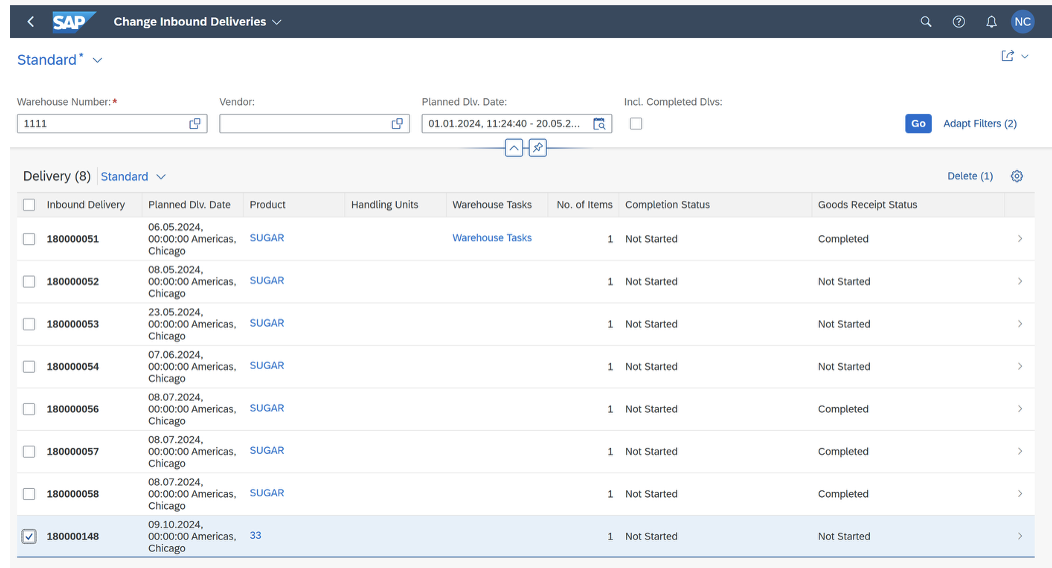 Advantages of Change Inbound Delivery App in SAP Embedded EWM S4 HANA ...