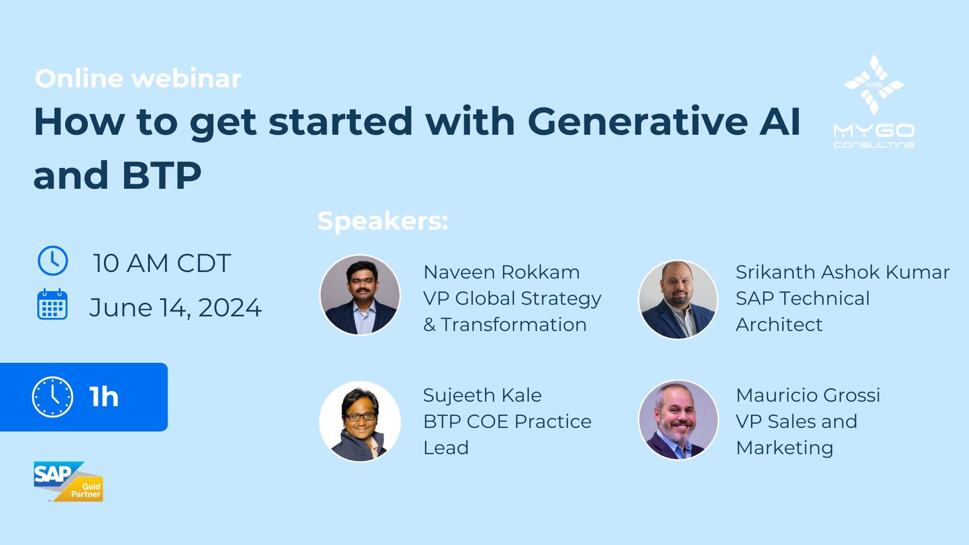 Webinar: How to get started with Generative AI and BTP